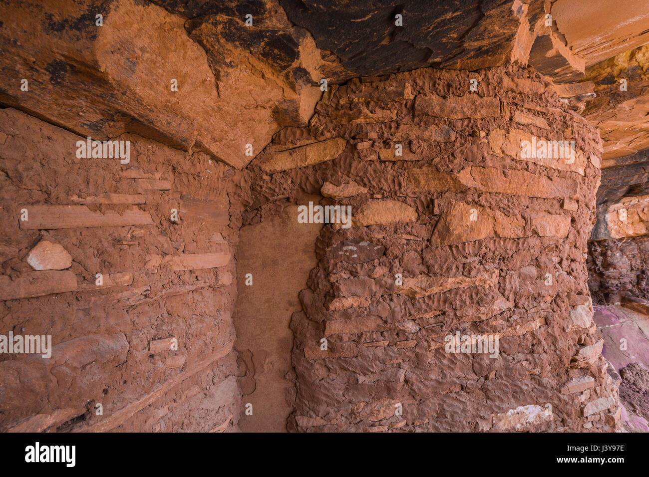 Construction detail of Fallen Roof Ruin, showing ancient fingerprints ...