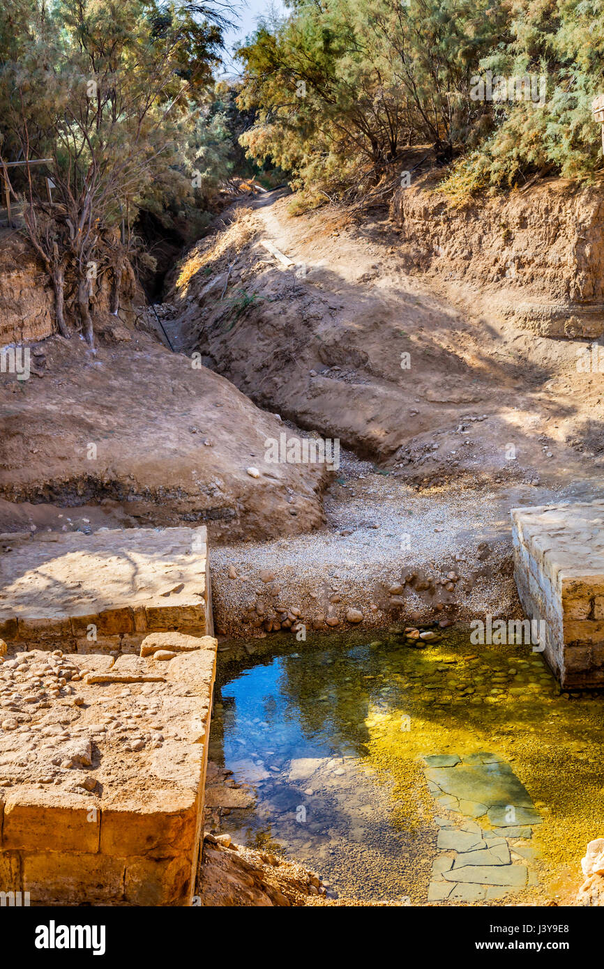 Jesus Baptism Site by John Baptist Jordan River Channel Bethany Beyond ...