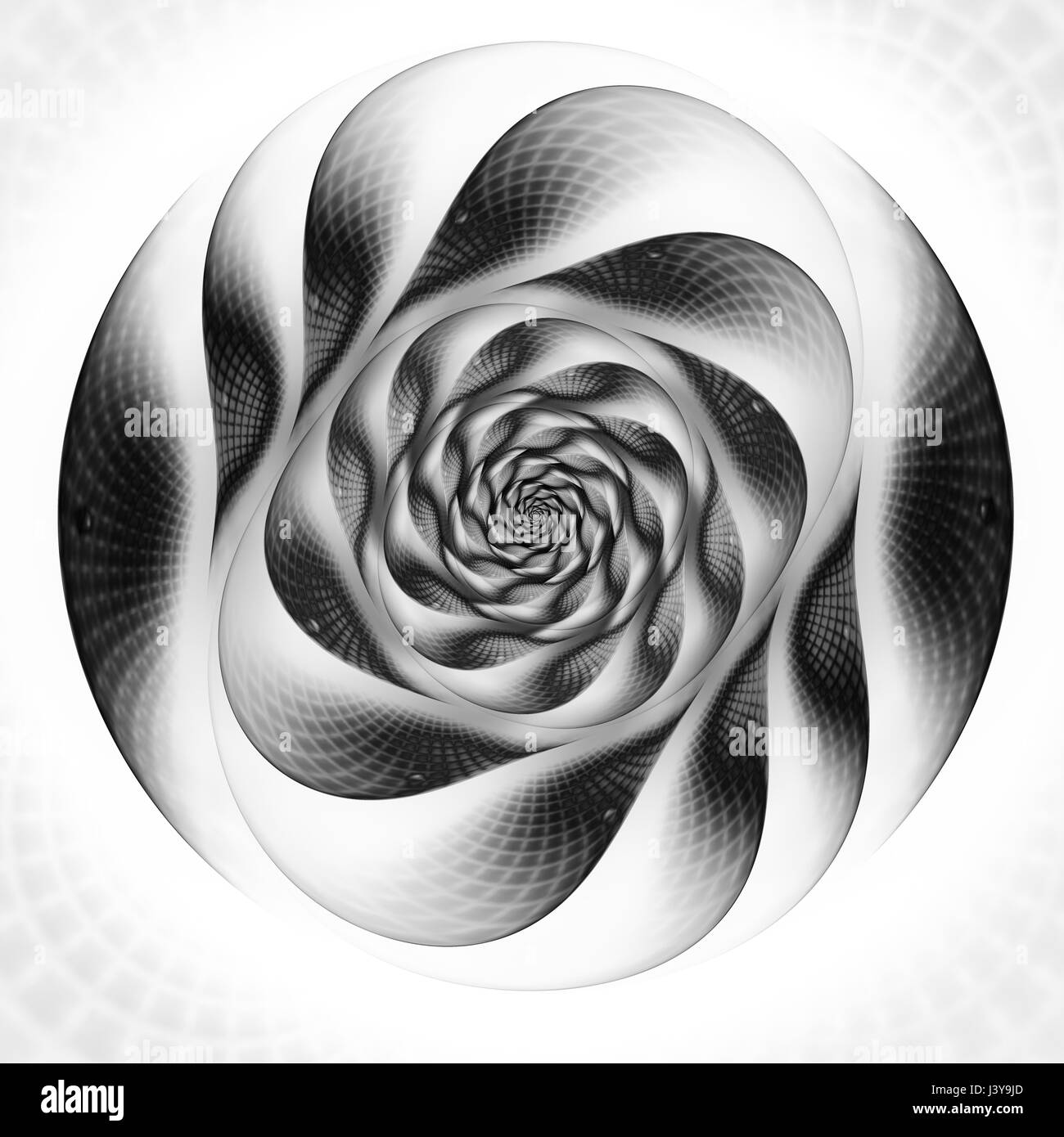 Monochrome abstract fractal illustration for creative design Stock ...