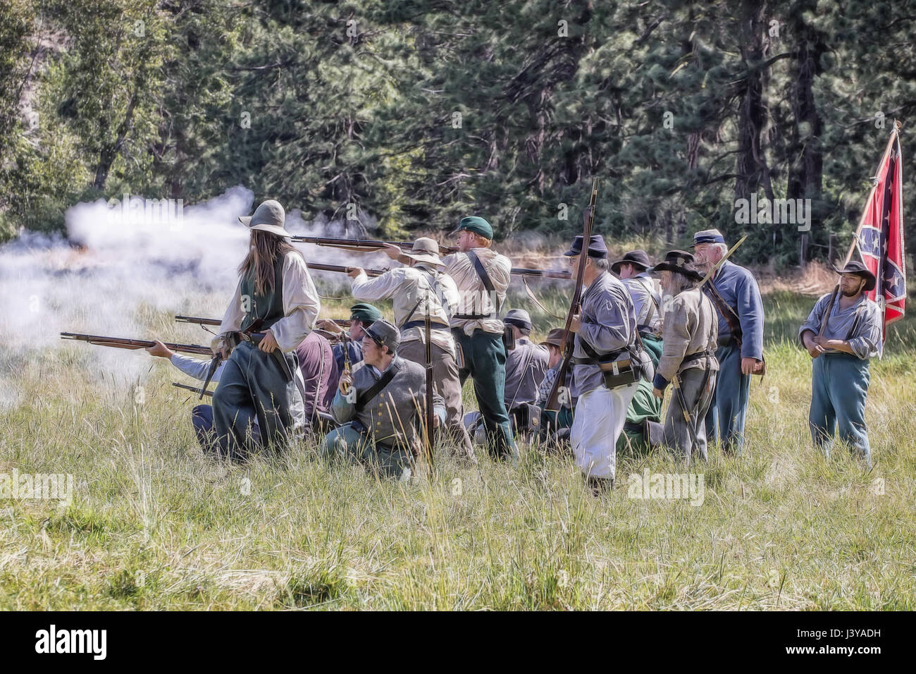 American Civil War Reenactment in Graeagle, California Stock Photo - Alamy