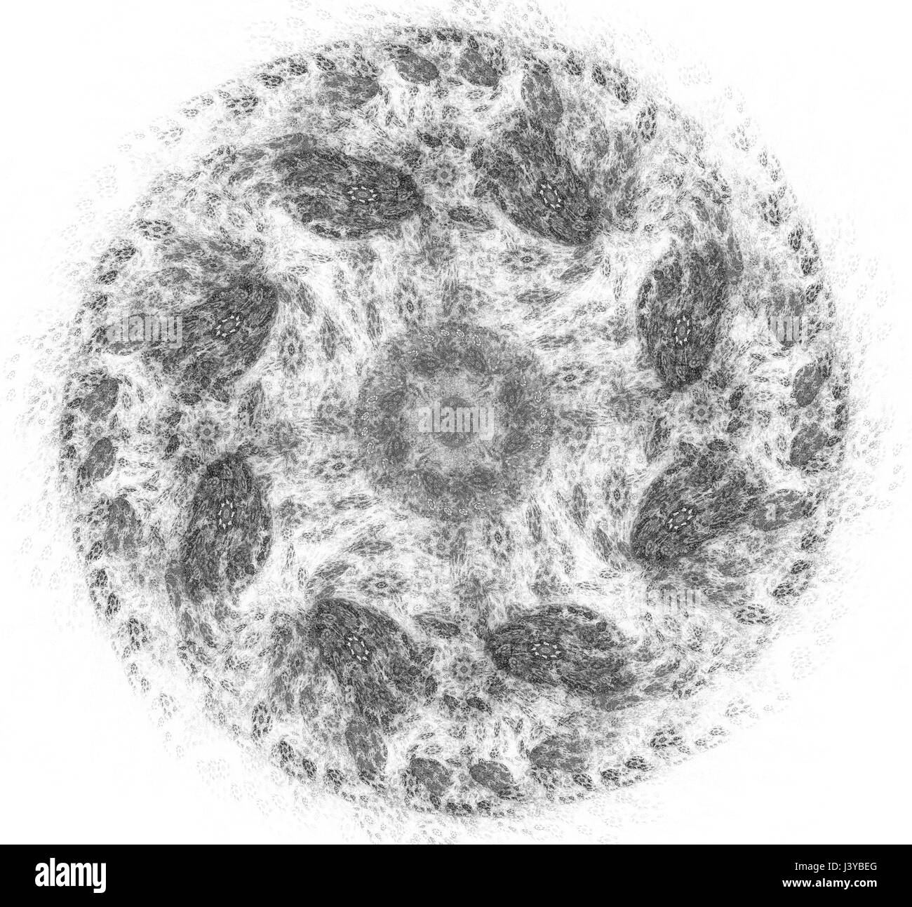 Monochrome abstract fractal illustration for creative design Stock ...