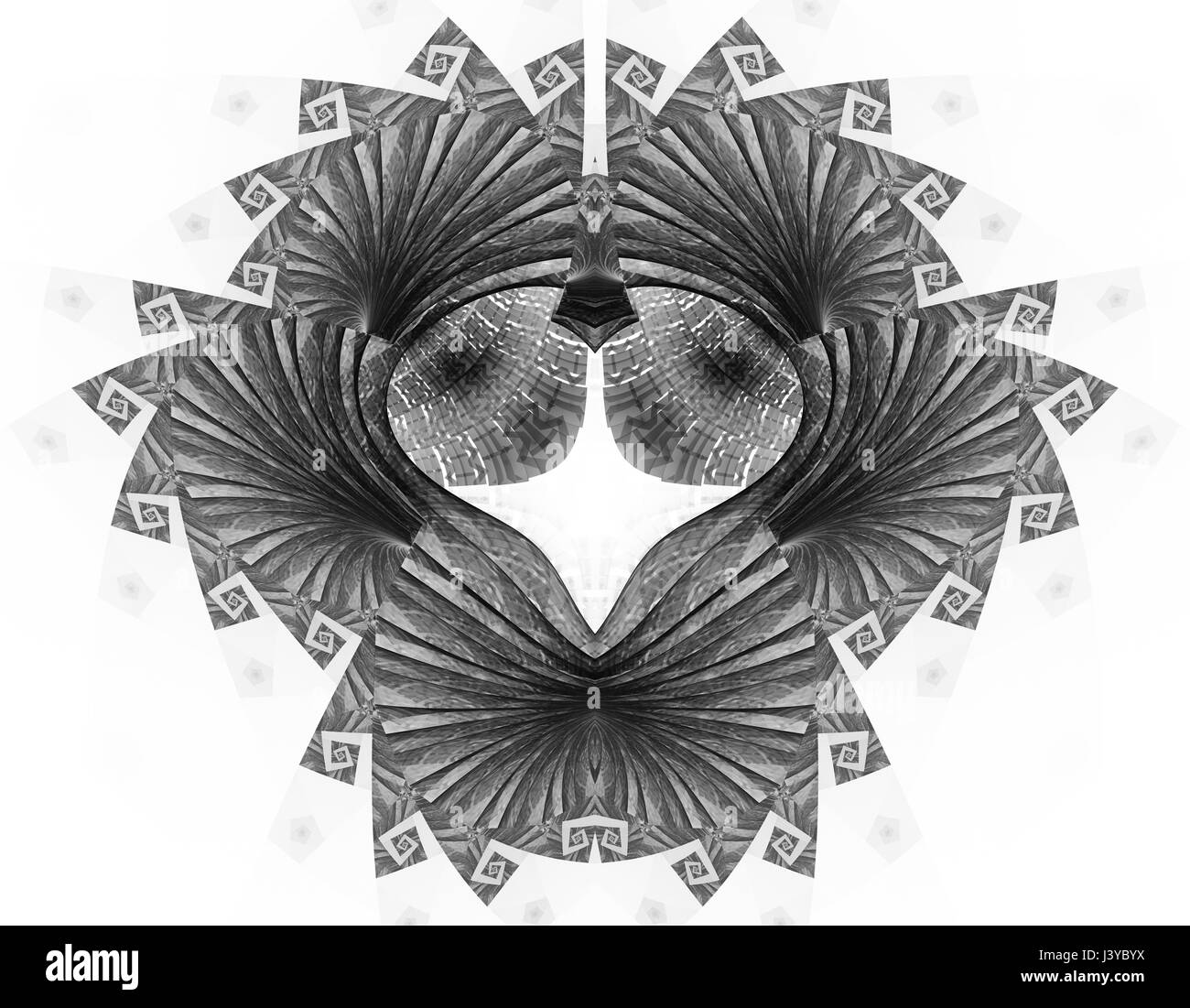 Abstract heart shape fractal Cut Out Stock Images & Pictures - Alamy