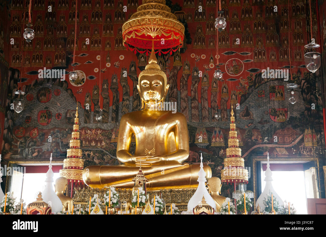 Uposatha Temple as Part of Wat Saket, Golden Mount, Complex in Bangkok ...