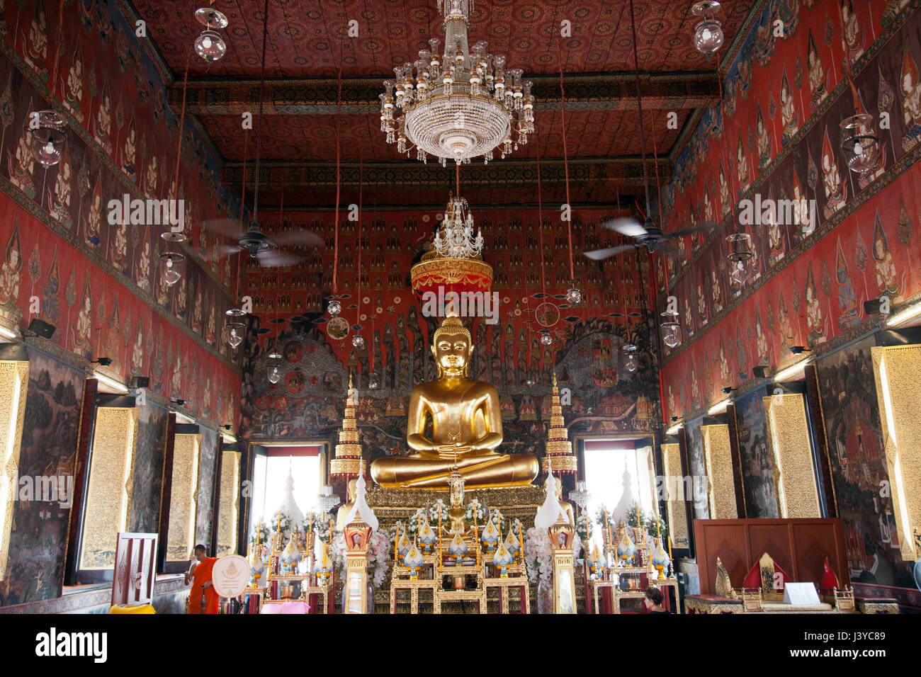 Uposatha Temple as Part of Wat Saket, Golden Mount, Complex in Bangkok ...