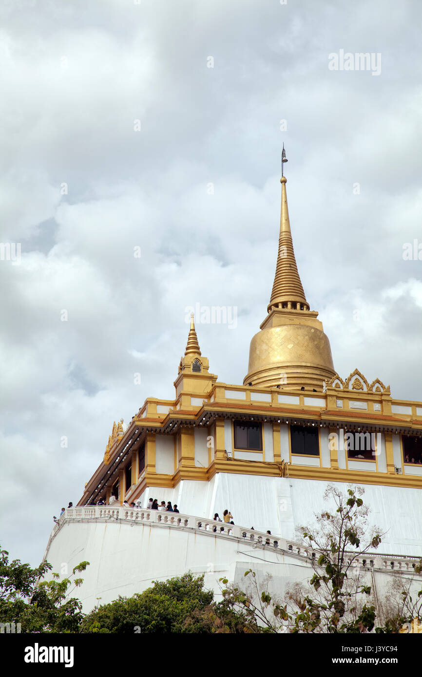 Golden Mount, Wat Saket Temple in Bangkok in Thailand Stock Photo - Alamy