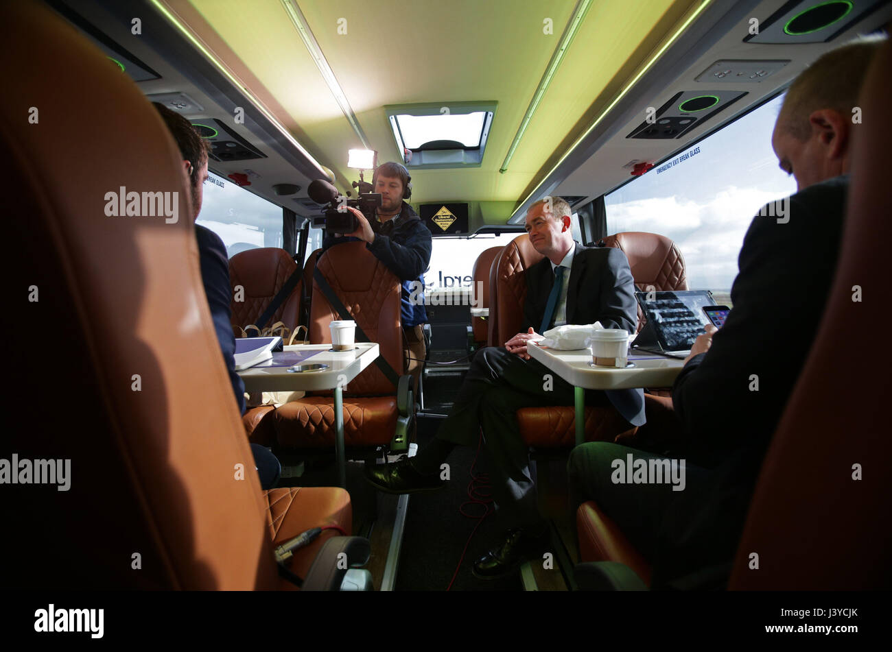 Liberal Democrats leader Tim Farron during an interview with Sky on ...