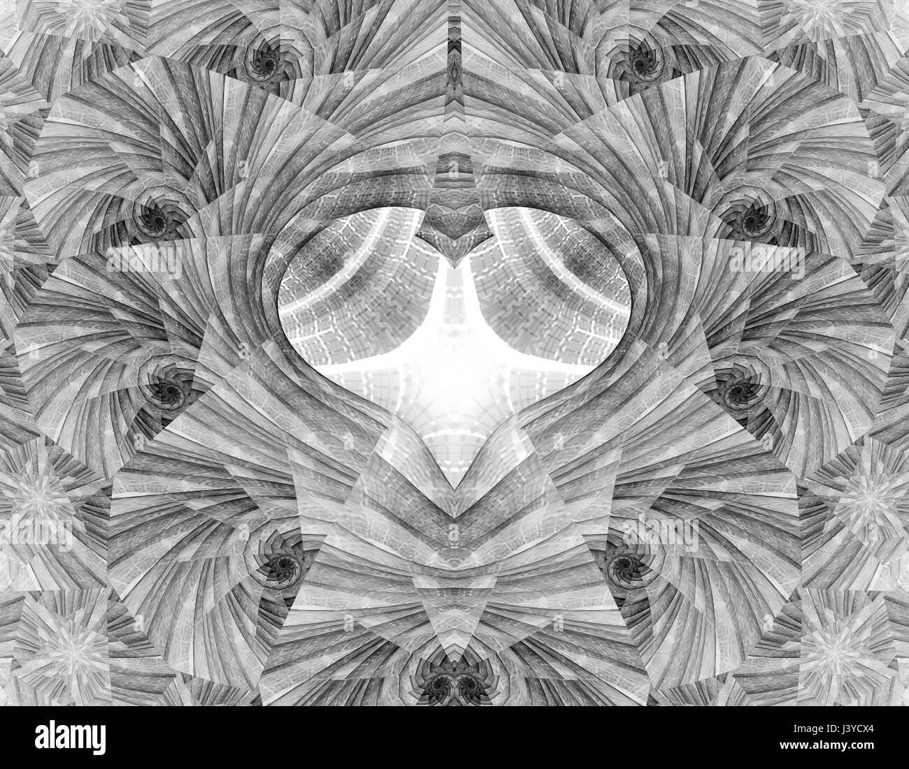 Fractal heart Black and White Stock Photos & Images - Alamy