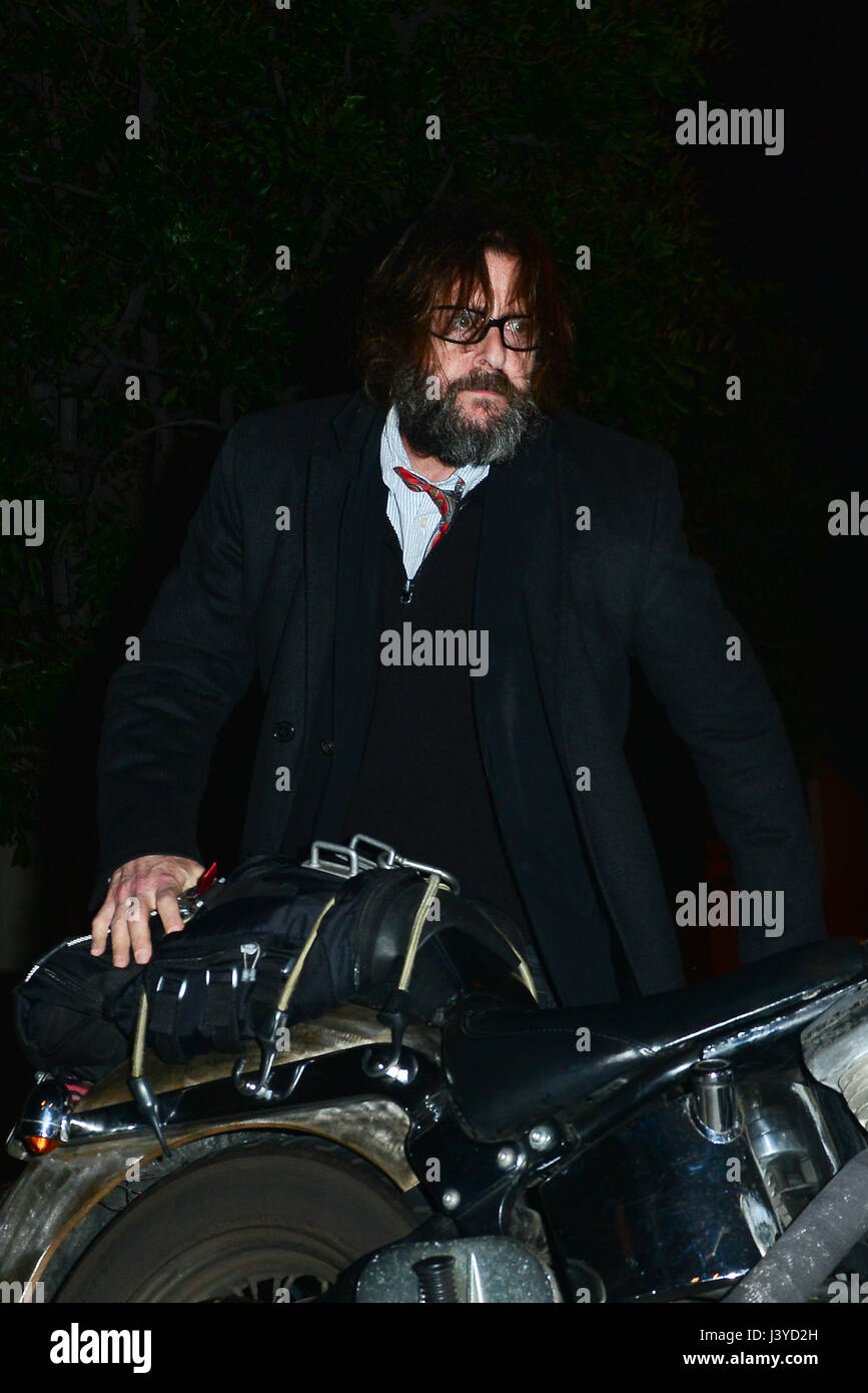 Judd Nelson riding a custom motorcycle in West Hollywood. Featuring ...