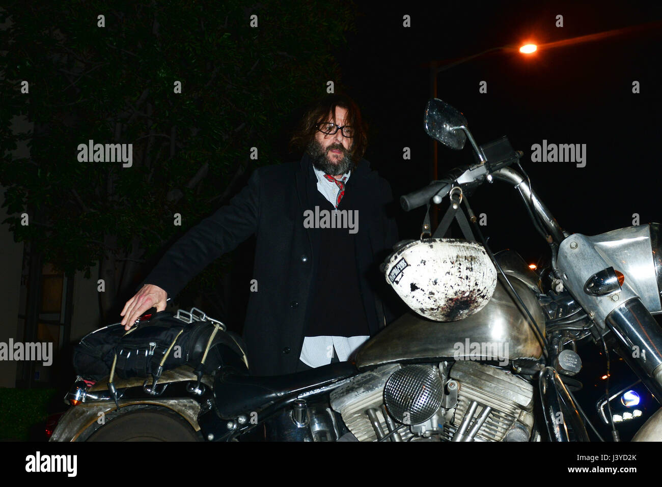 Judd Nelson riding a custom motorcycle in West Hollywood. Featuring ...