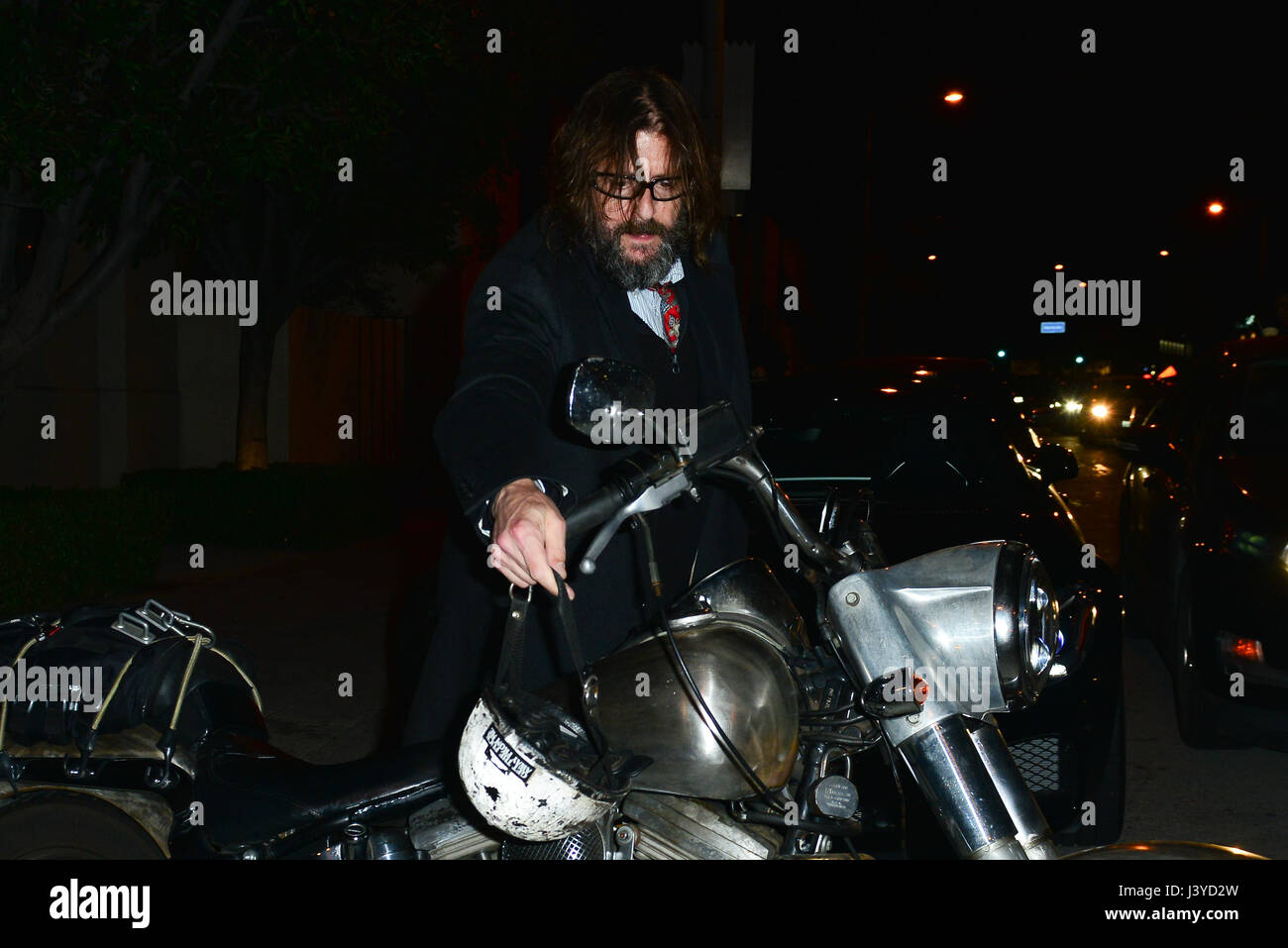 Judd Nelson riding a custom motorcycle in West Hollywood. Featuring ...