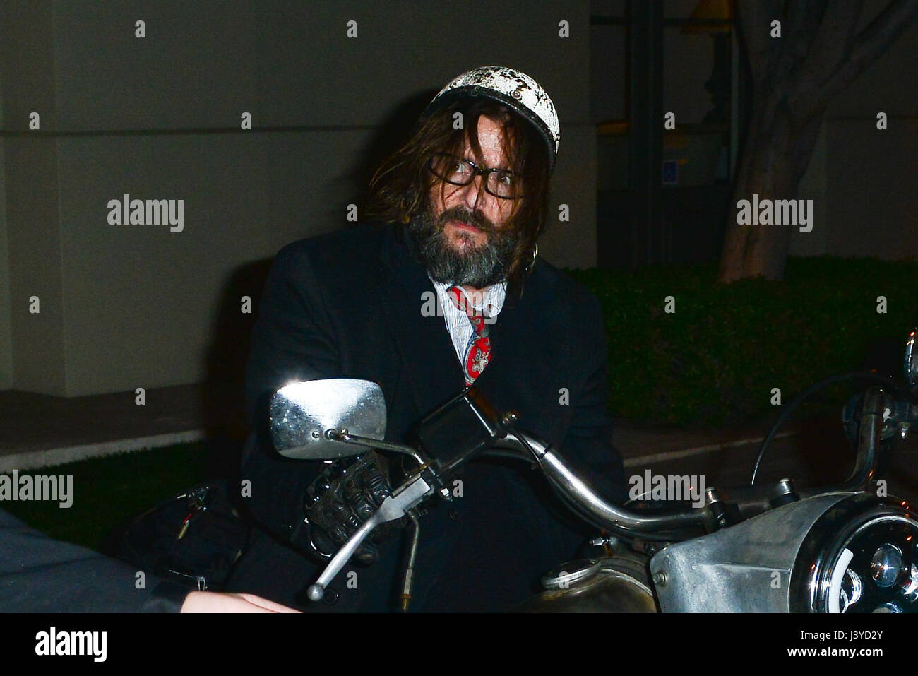 Judd Nelson riding a custom motorcycle in West Hollywood. Featuring ...