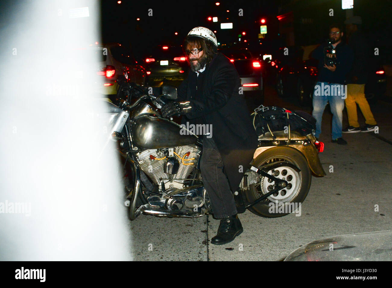 Judd Nelson riding a custom motorcycle in West Hollywood. Featuring ...