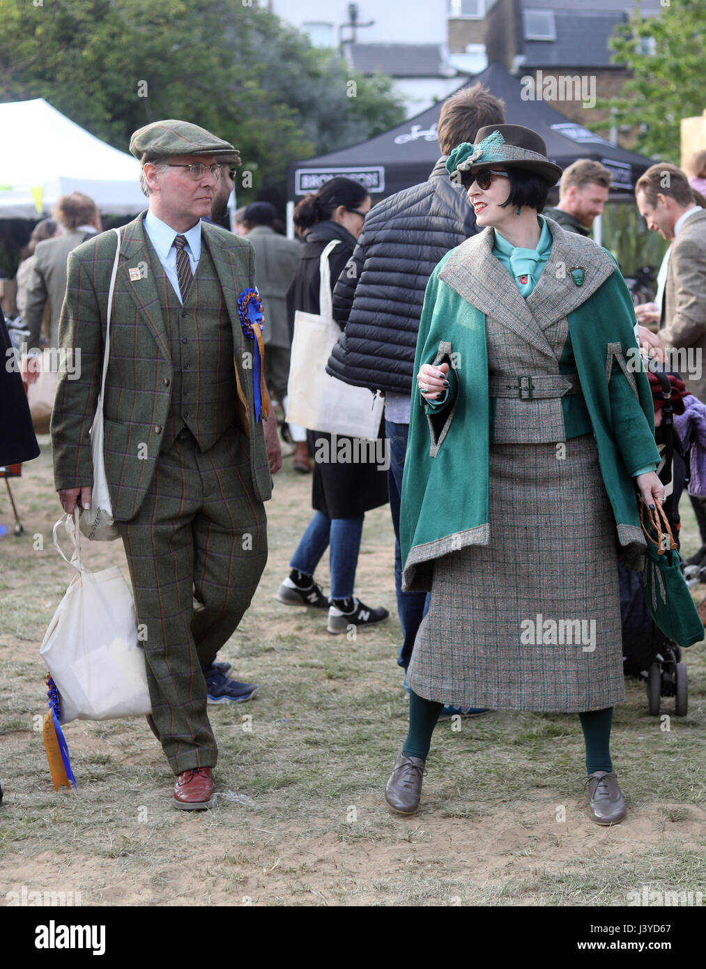 Pic shows: The Tweed Run 2017 - vintage bike rally Clerkenwell London ...