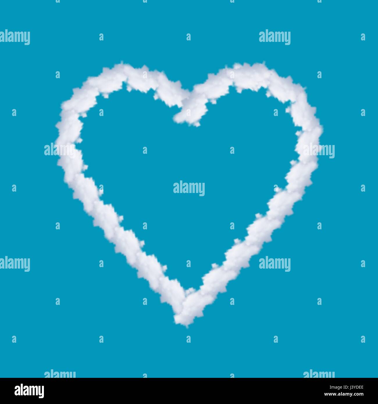 Clouds heart in the sky, vector illustration Stock Vector Image & Art ...