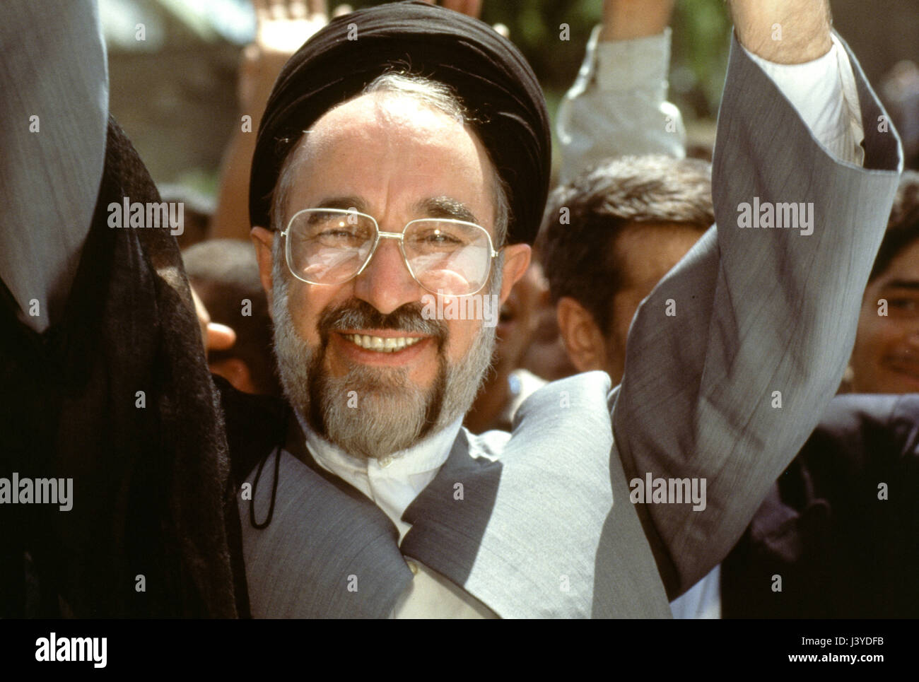 Tehran, Iran - 1997 - Presidential candidate Mohammad Khatami campaigns ...