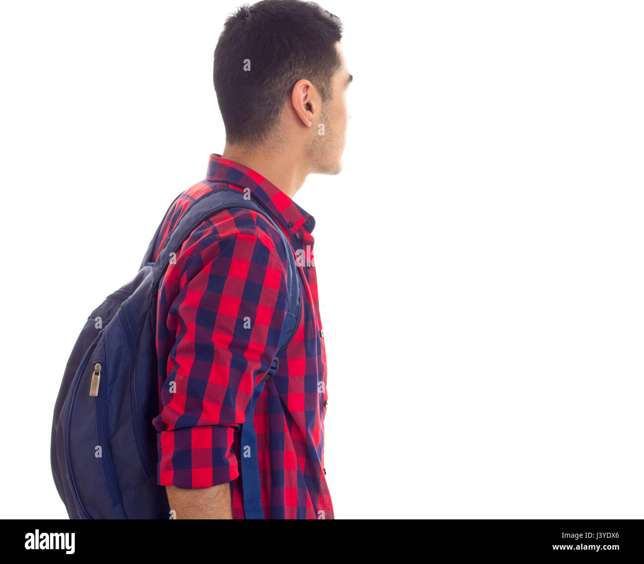 Young man with backpack Stock Photo - Alamy