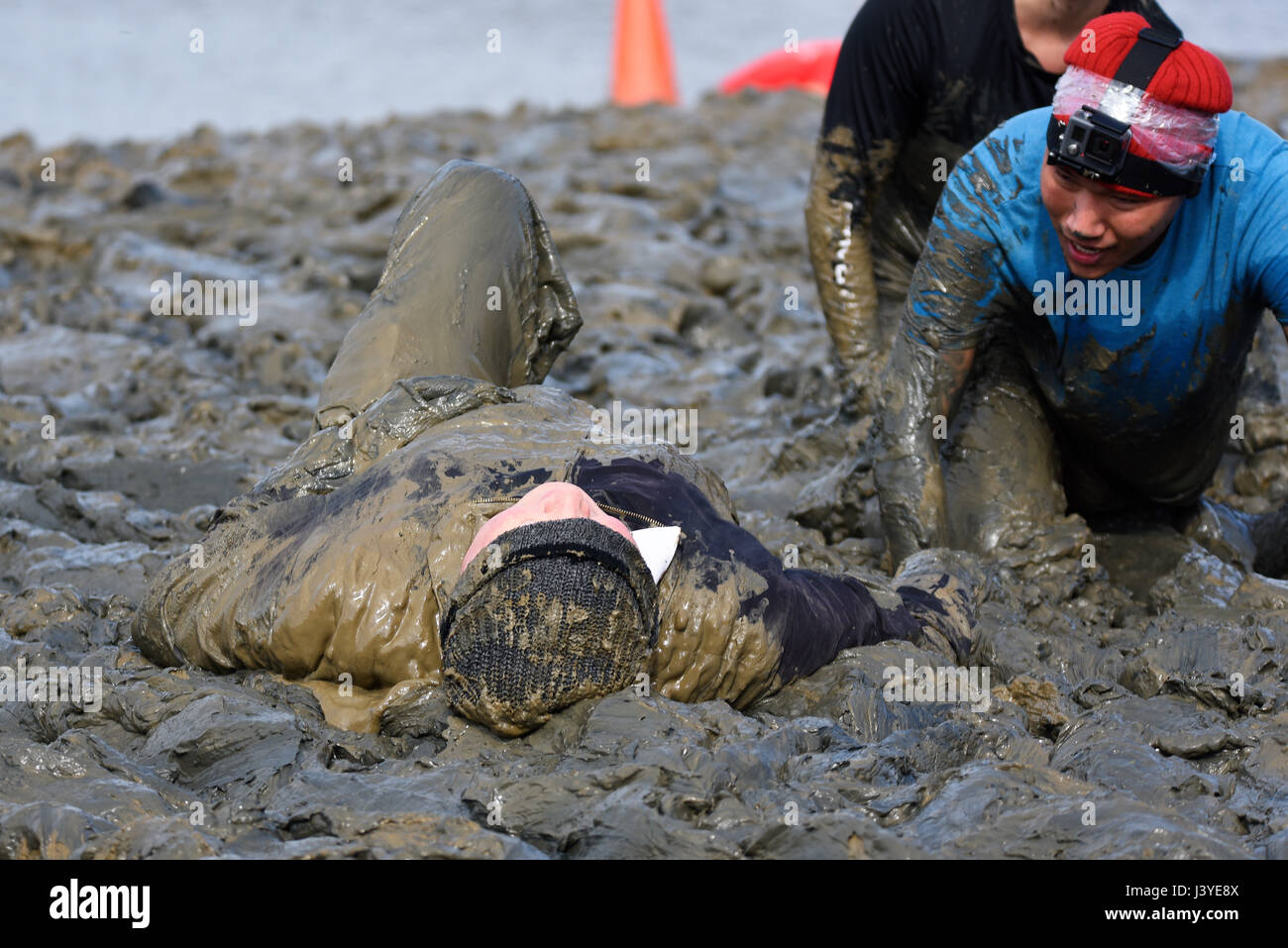 Mad Maldon Mud Race competitors covered in mud from racing through and ...