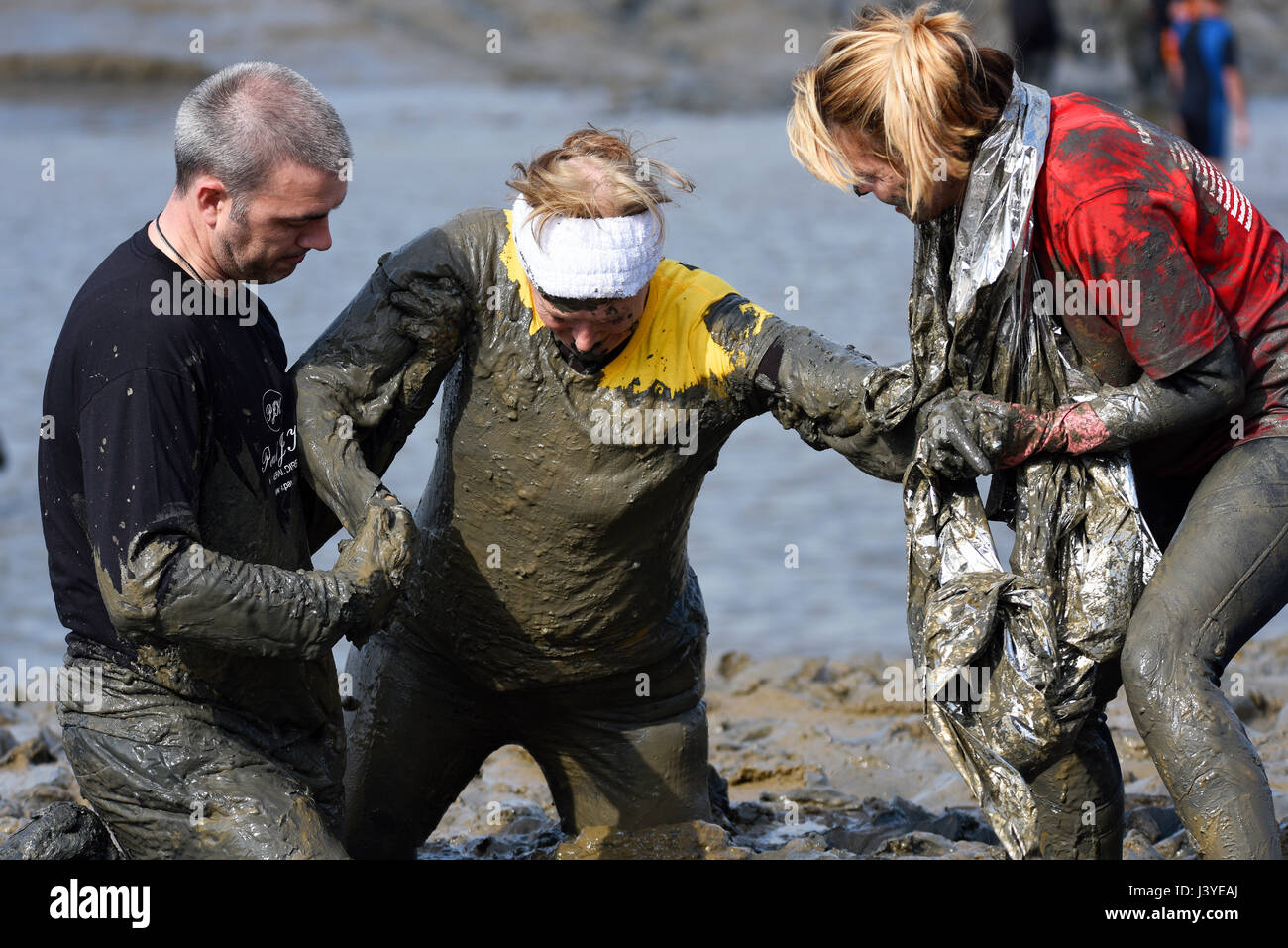 Mad Maldon Mud Race competitors covered in mud from racing through and ...