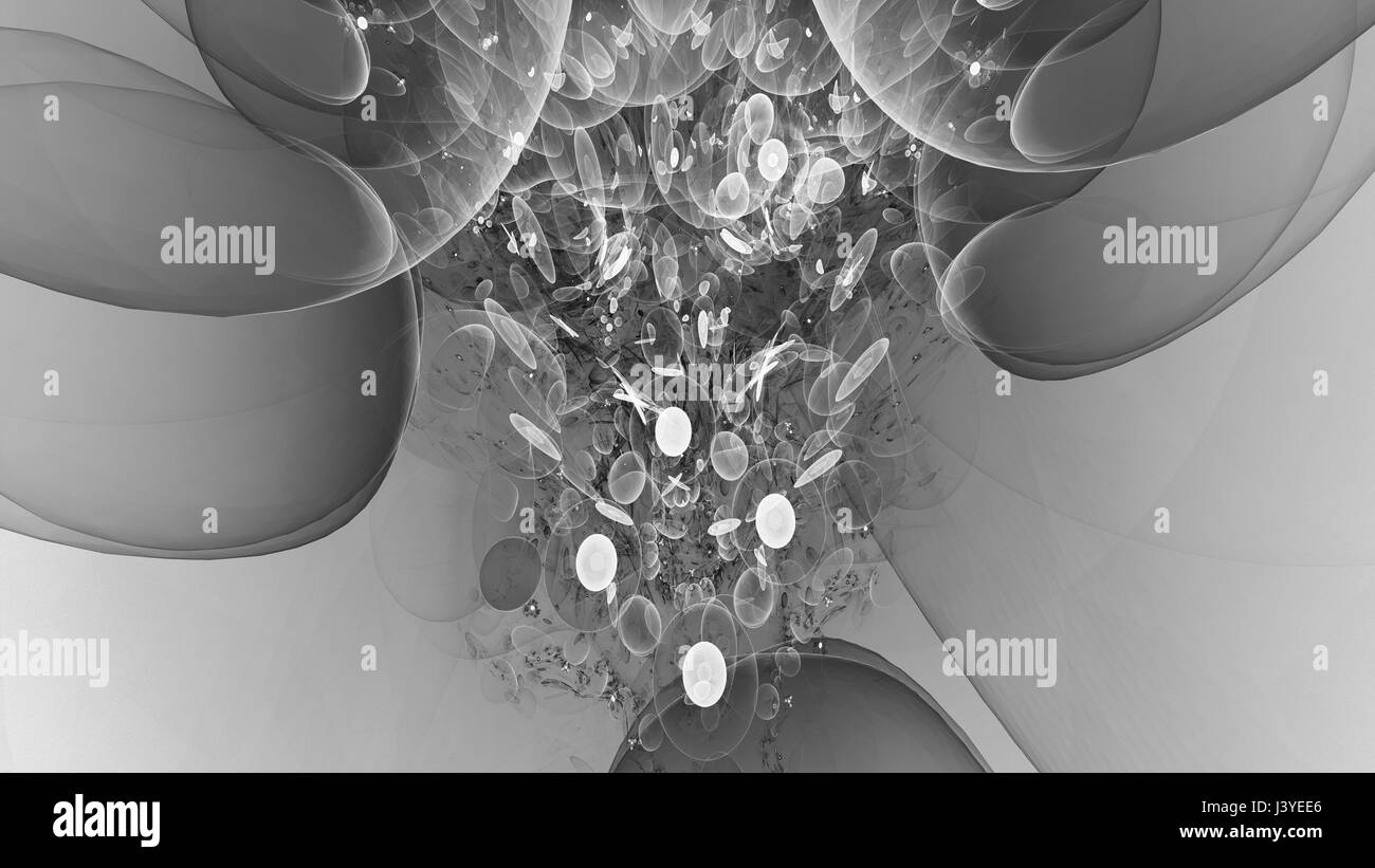 Monochrome abstract fractal illustration for creative design Stock ...