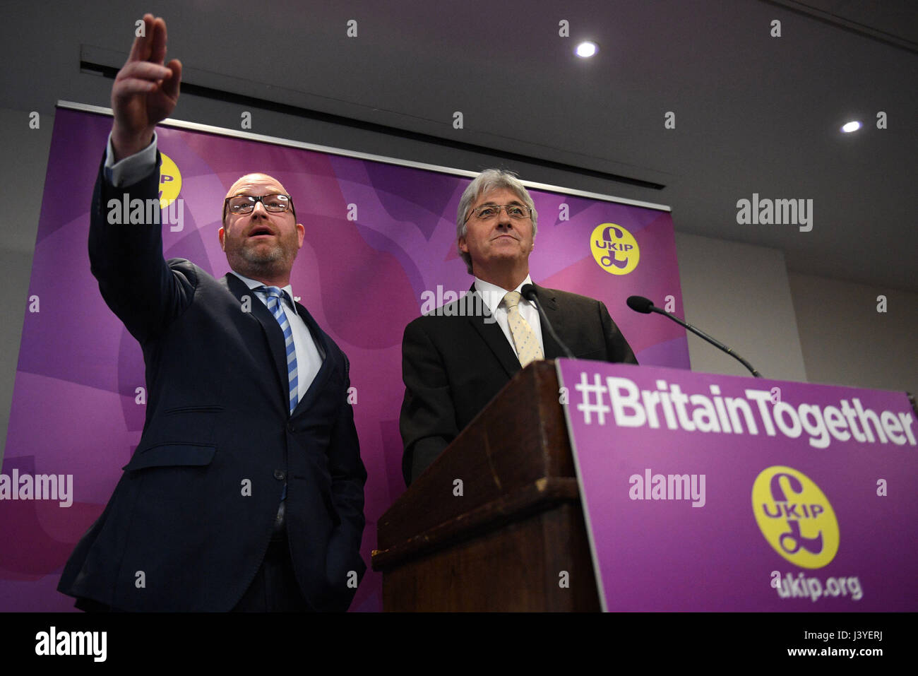 Ukip leader Paul Nuttall (left) and Ukip's immigration spokesman and ...