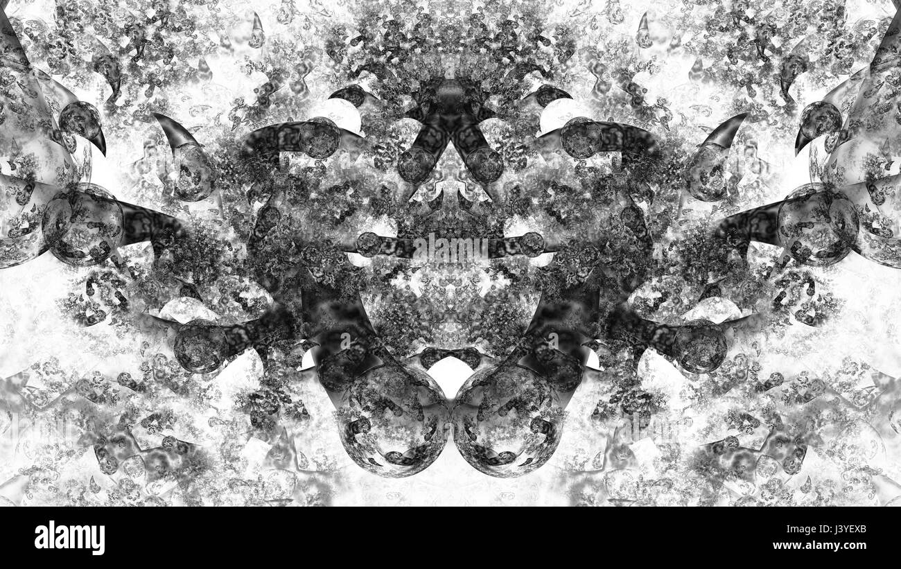 Monochrome abstract fractal illustration for creative design Stock ...
