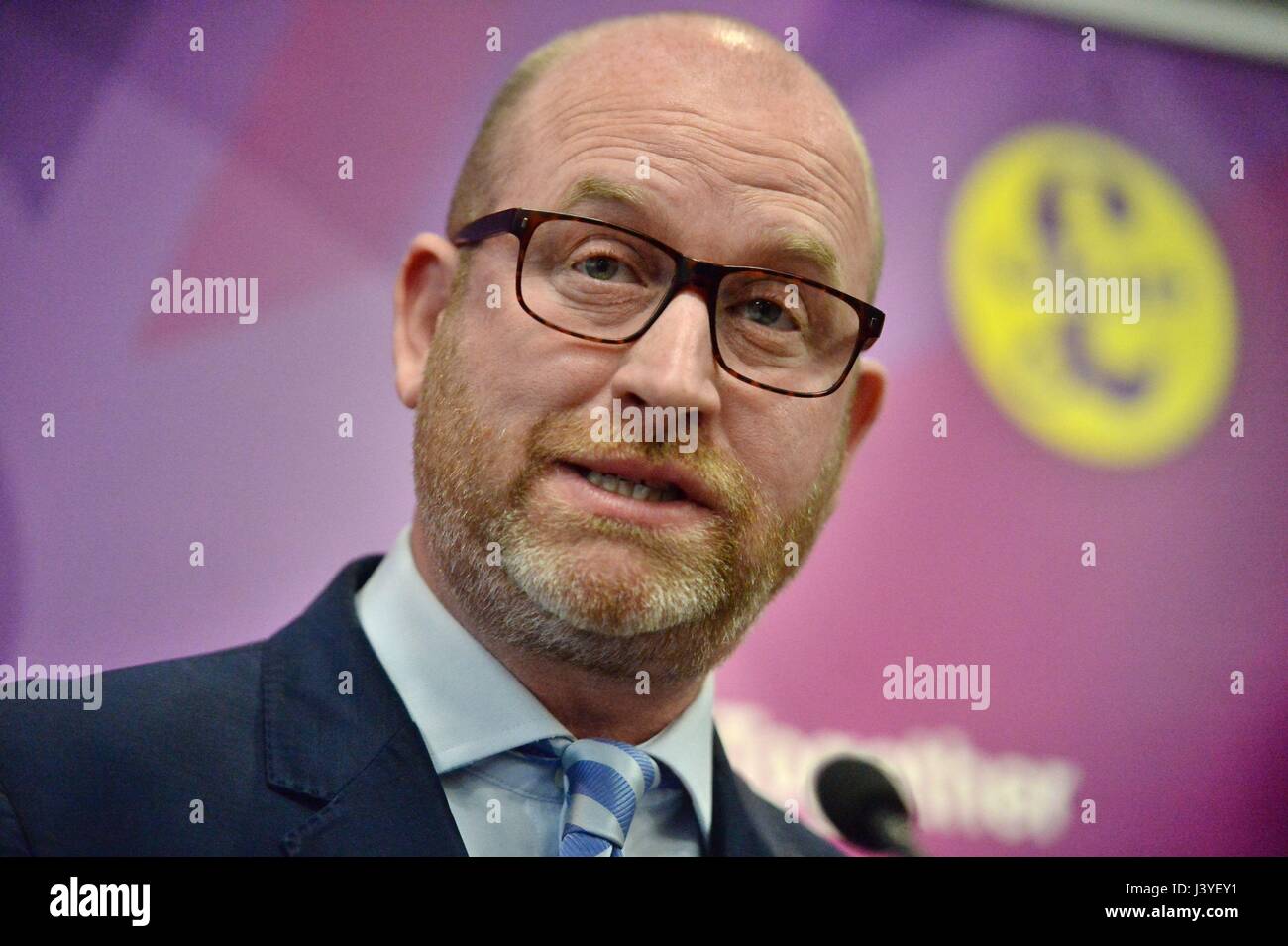 Ukip leader Paul Nuttall speaking at a policy launch event in Gt George ...
