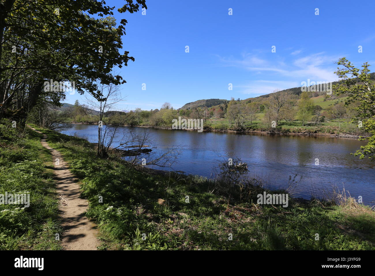 Rob Roy Way beside River Tay Scotland May 2017 Stock Photo - Alamy