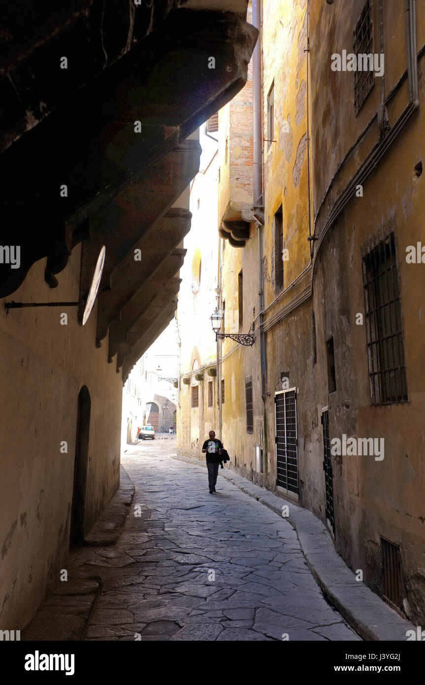 Single figure in Florence Stock Photo - Alamy