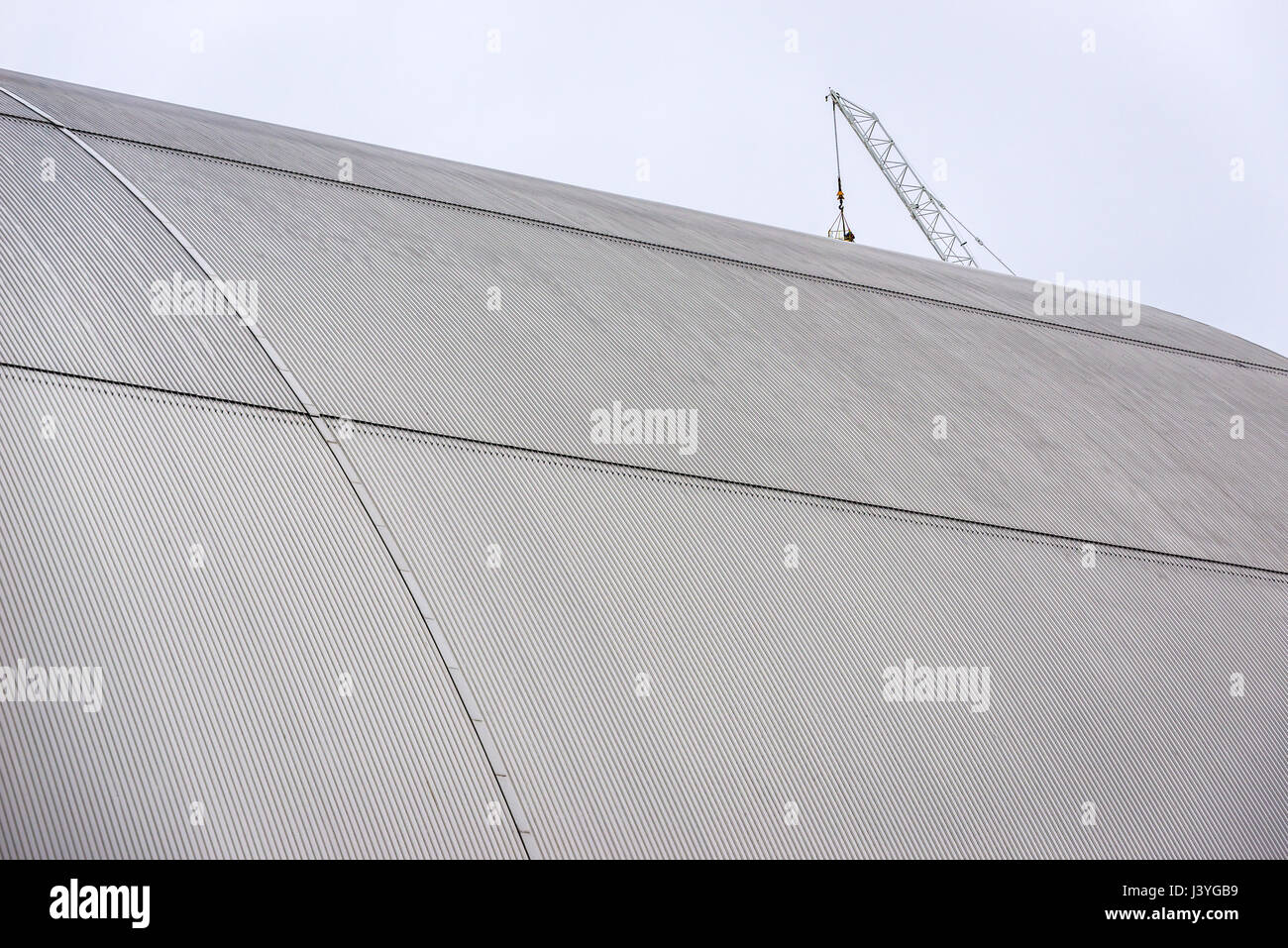 Close up of New Safe Confinement structure for reactor No. 4 of ...