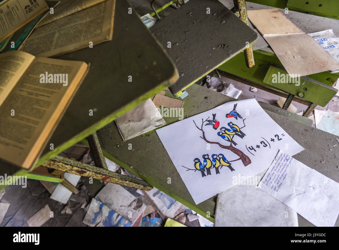 Teaching aids in High school No 3 in Pripyat ghost city of Chernobyl ...