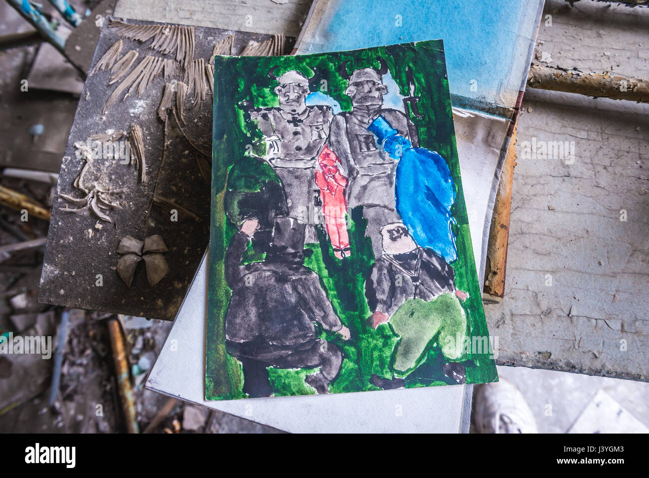 Drawing created by students in fine art classroom of school No 2 in ...