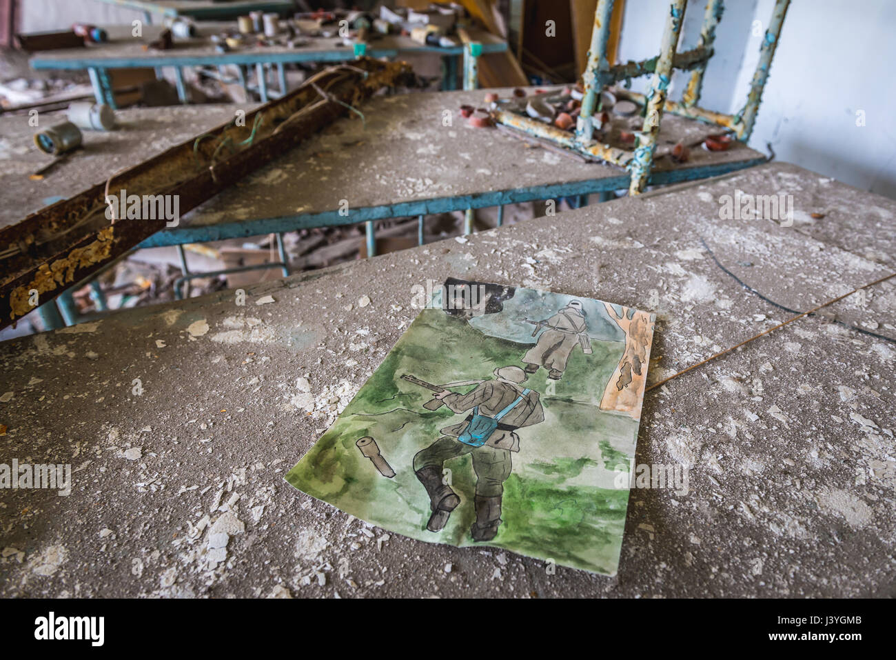 Drawing created by students in fine art classroom of school No 2 in ...