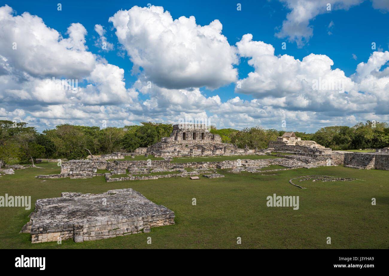 Mayapan ancient ruins, Yucatan, Mexico Stock Photo - Alamy