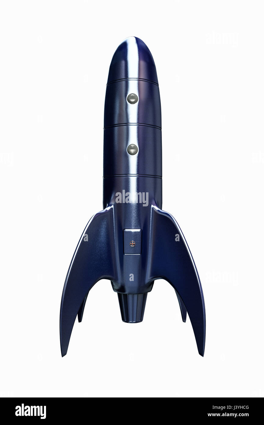 3d illustration of a space rocket isolated on white background Stock ...