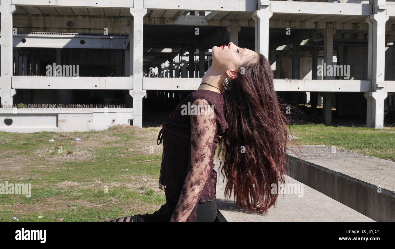 Retro tyle elegant models outdoor Stock Photo - Alamy