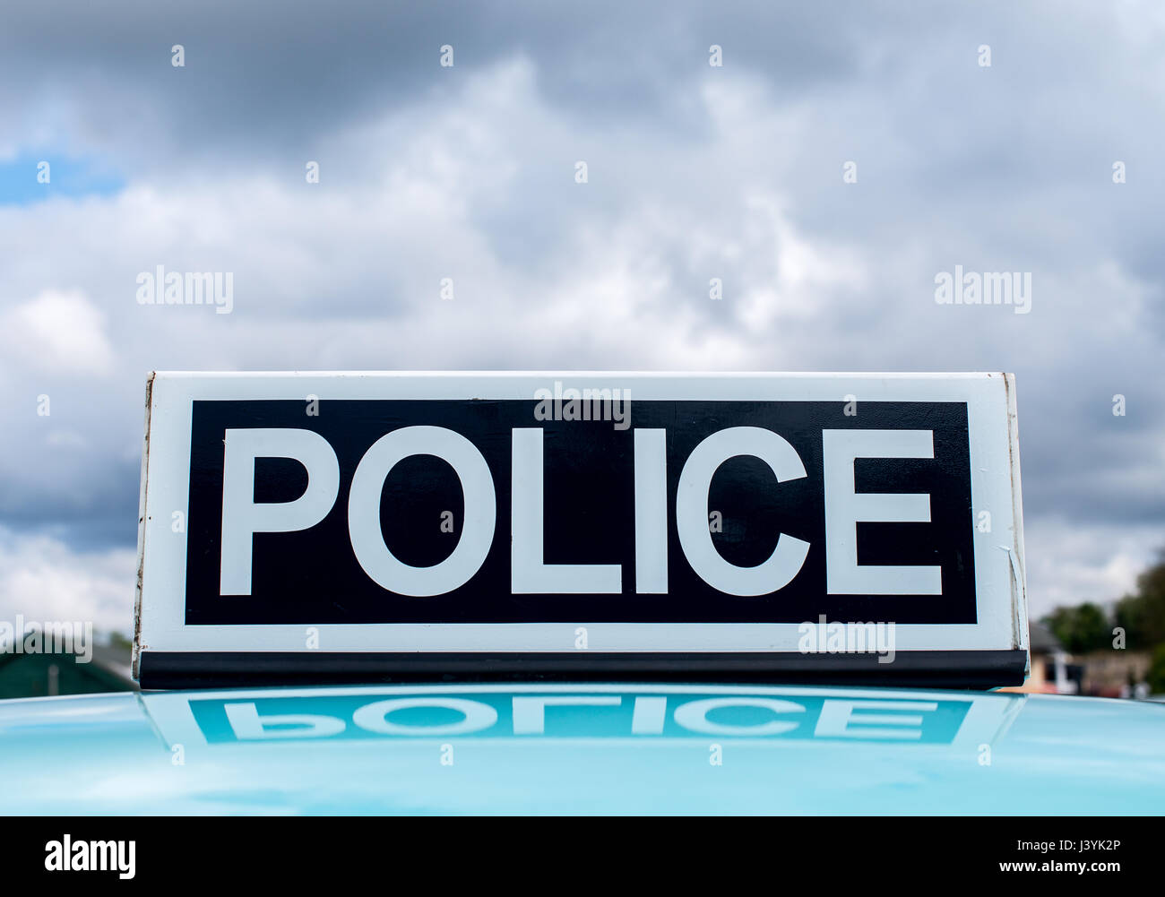 Police roof sign hi-res stock photography and images - Alamy