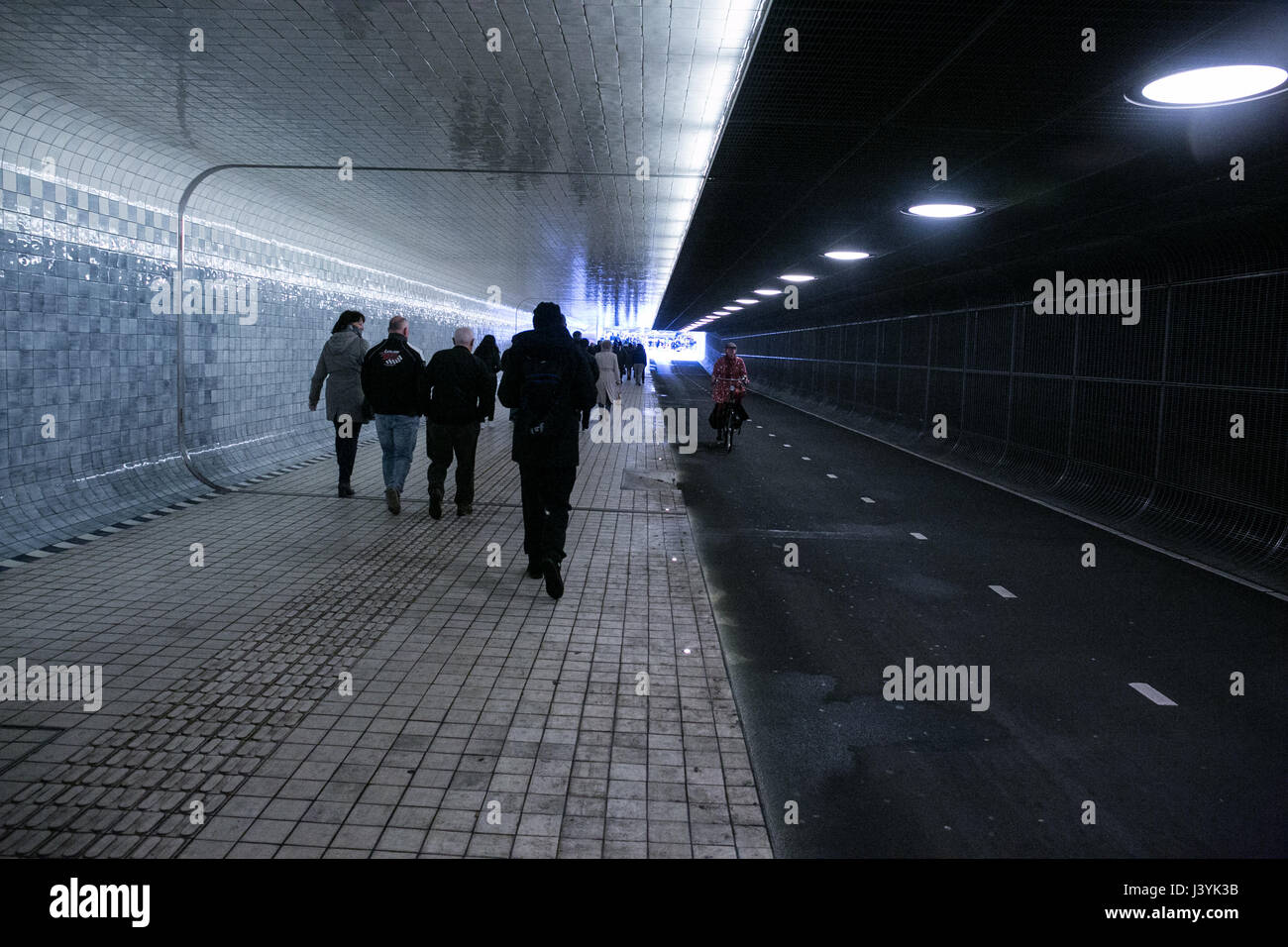 people walking at subway passage in Amsterdam Ceentral Station Stock ...