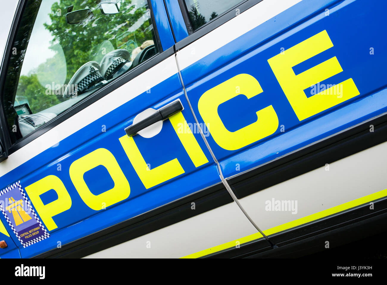 Police Sign On Patrol Vehicle Stock Photo - Alamy