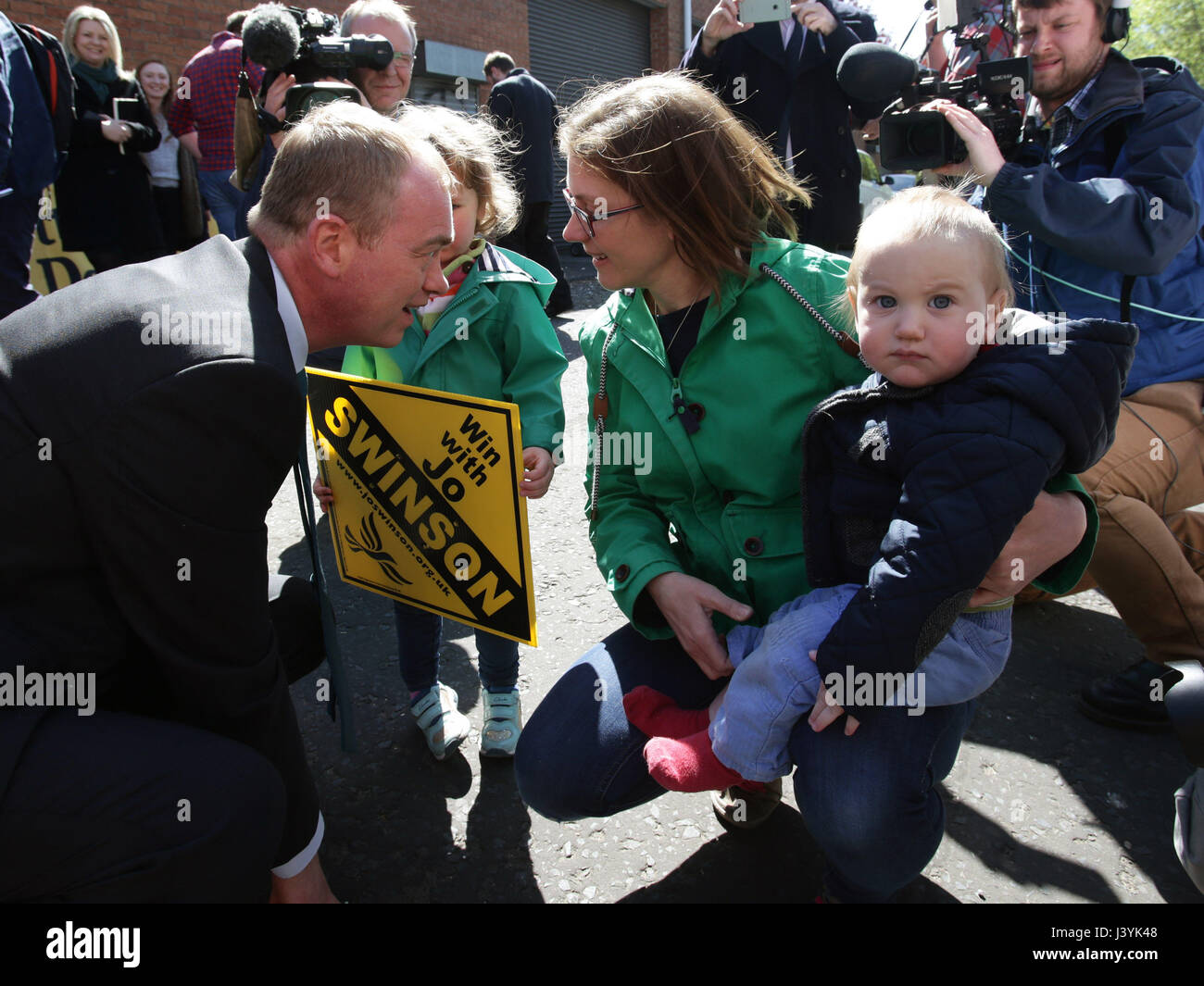 Liberal Democrats leader Tim Farron meets party activist Cicely ...