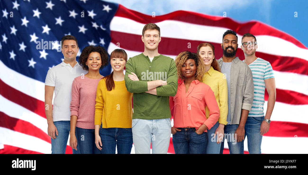 Diverse People American Flag Stock Photos & Diverse People American ...
