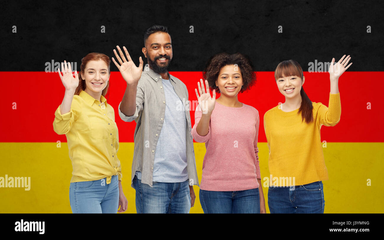 Gesture waving germany hi-res stock photography and images - Alamy