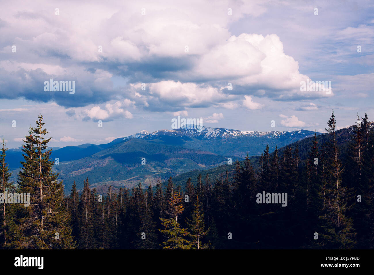 landscape in mountains Carpathians Ukraine, Dragobrat Stock Photo - Alamy