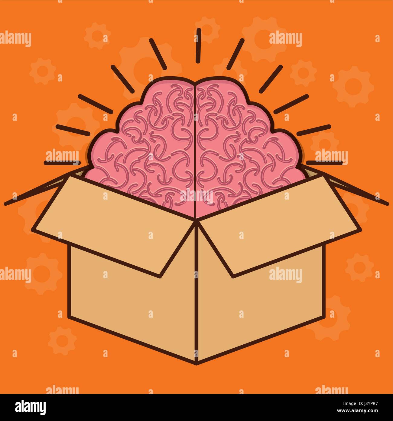 box with brain icon Stock Vector Image & Art - Alamy