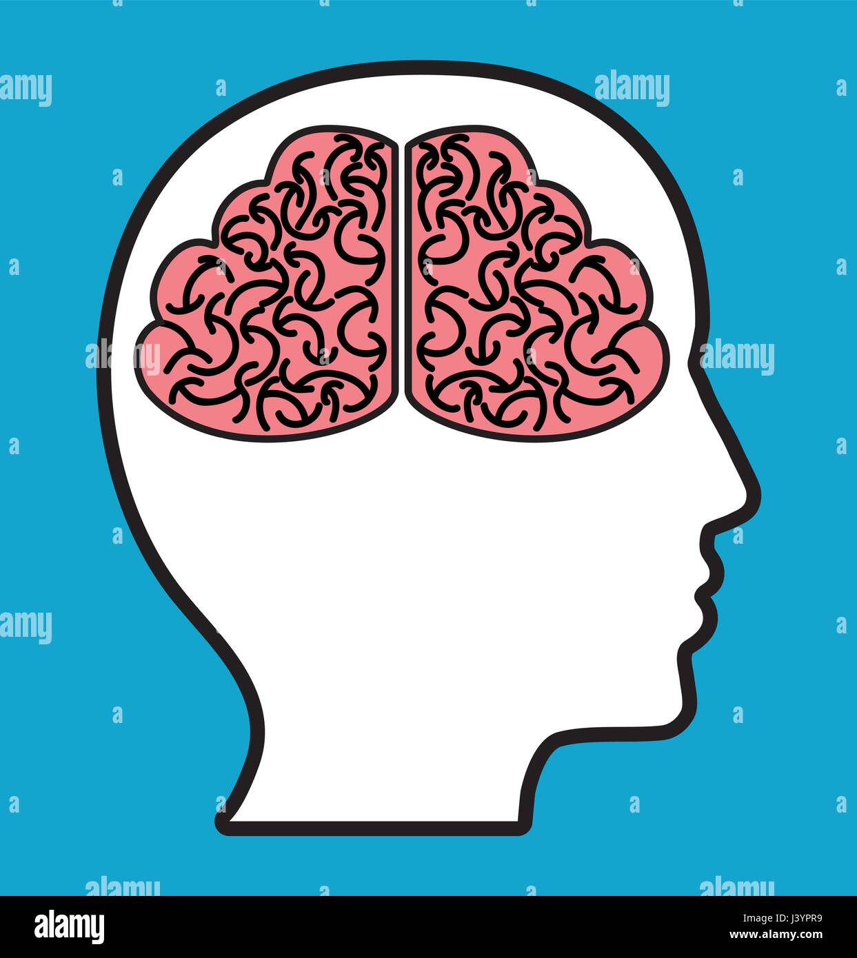 head with brain icon Stock Vector Image & Art - Alamy