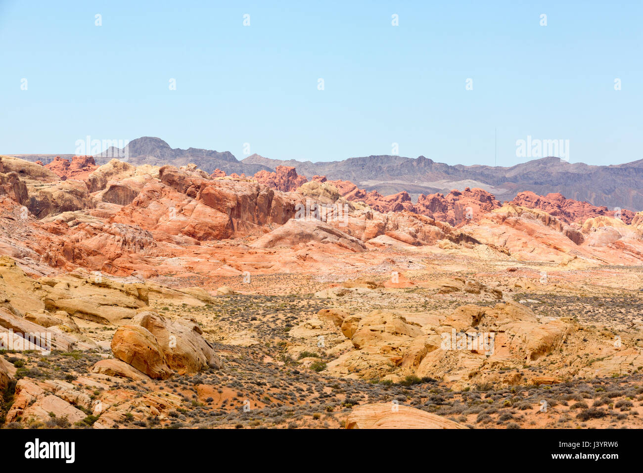 Red sandstone formations in the Valley of Fire State Park, Nevada, USA ...
