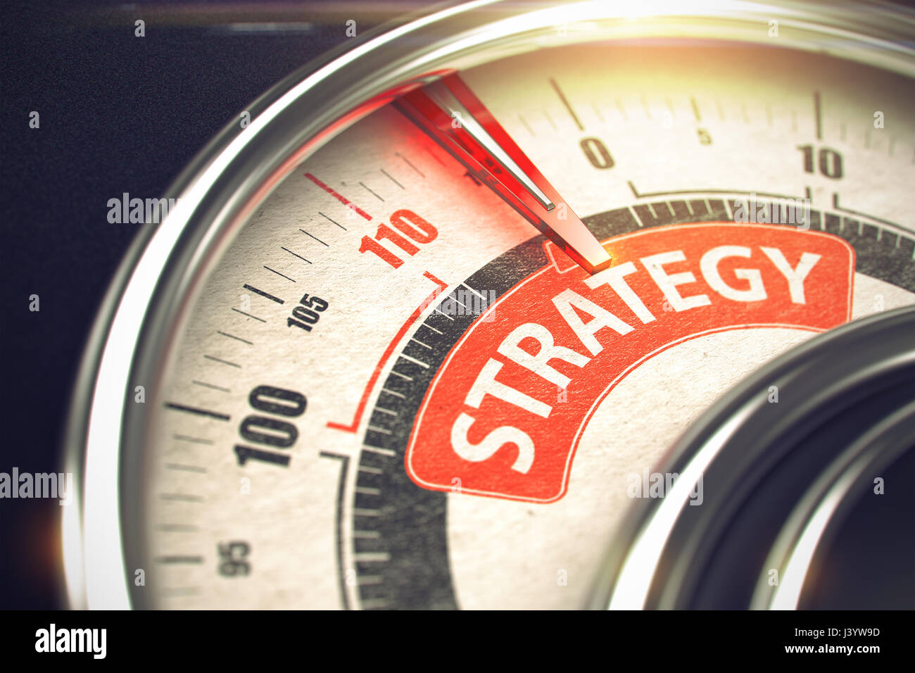 Strategy - Text on Conceptual Compass with Red Needle. 3D Stock Photo ...