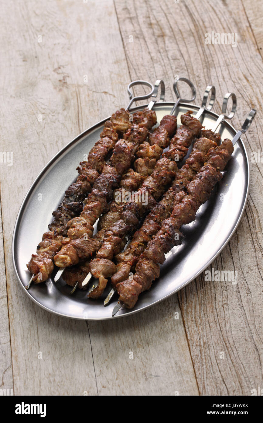 chinese spicy cumin lamb skewers, yang rou chuan Stock Photo - Alamy