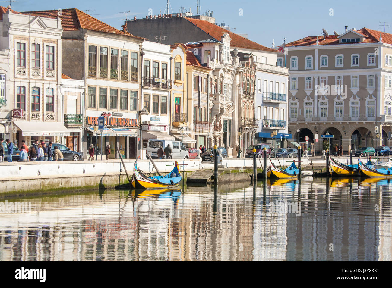 Aveiro is a city on the west coast of Portugal set along a lagoon ...