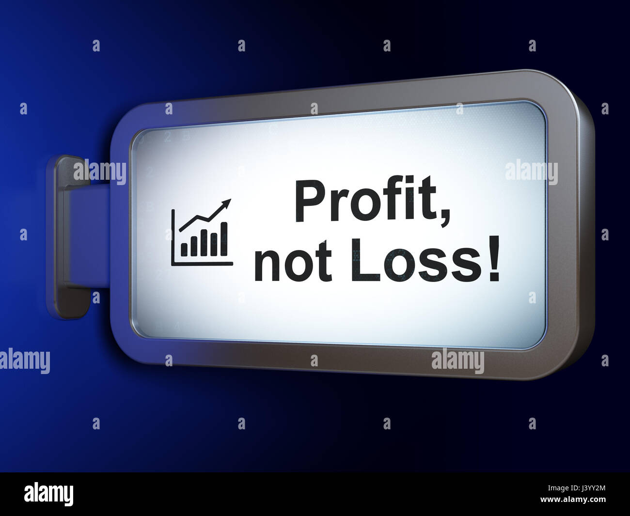 Business concept: Profit, Not Loss! and Growth Graph on billboard ...