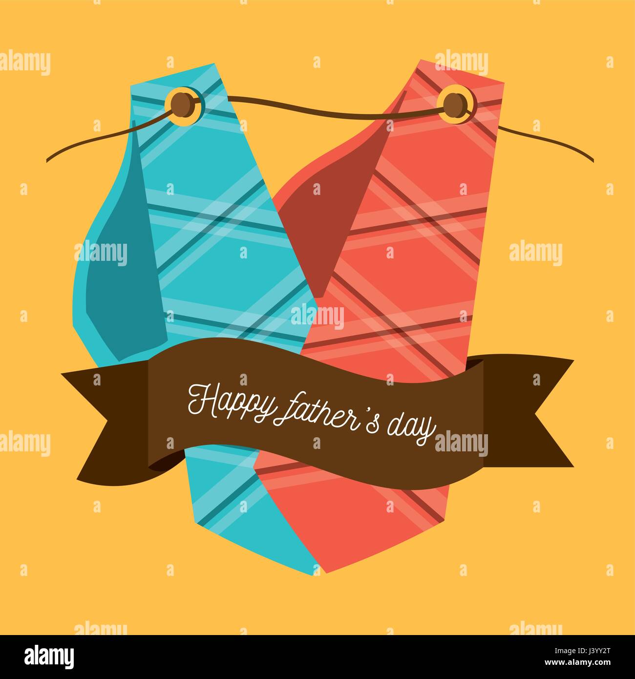 fathers day card with ties and ribbon design Stock Vector Image & Art ...